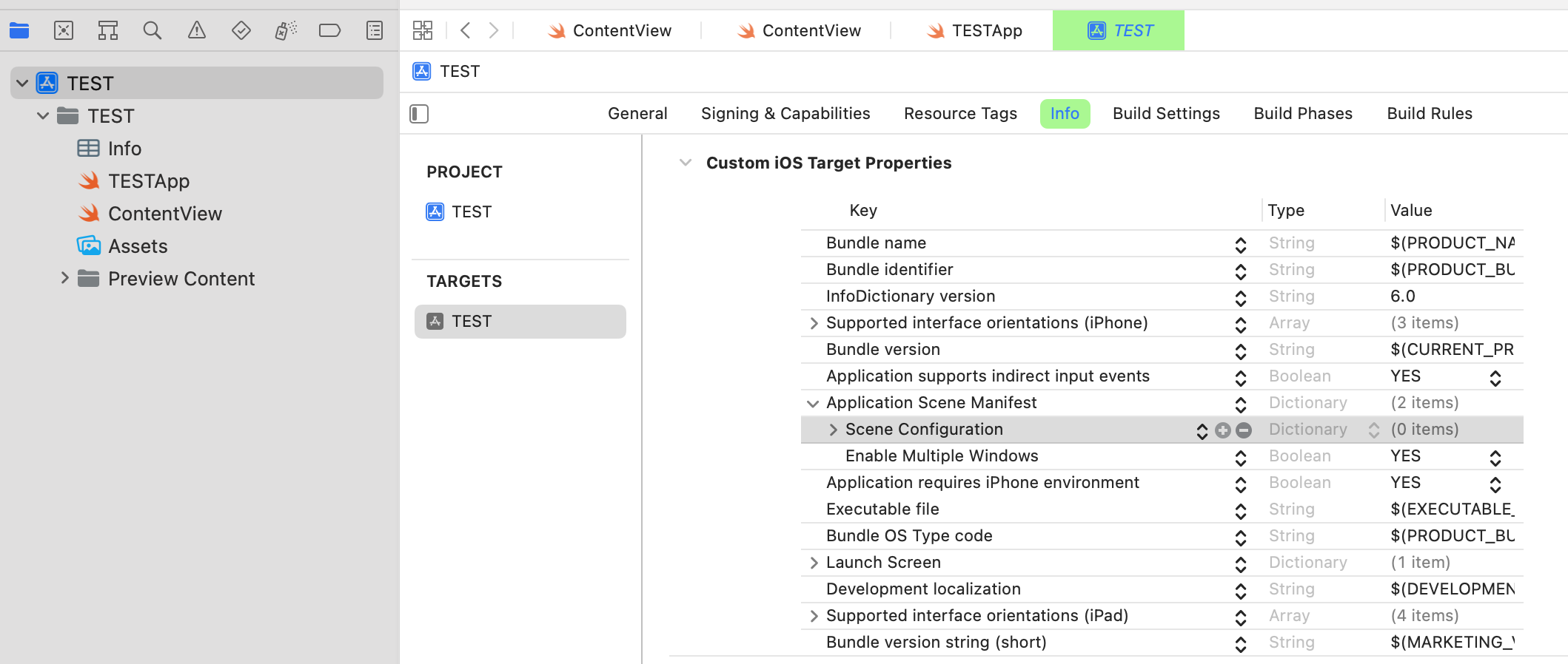 Cannot find ''ContentView' in scop… | Apple Developer Forums