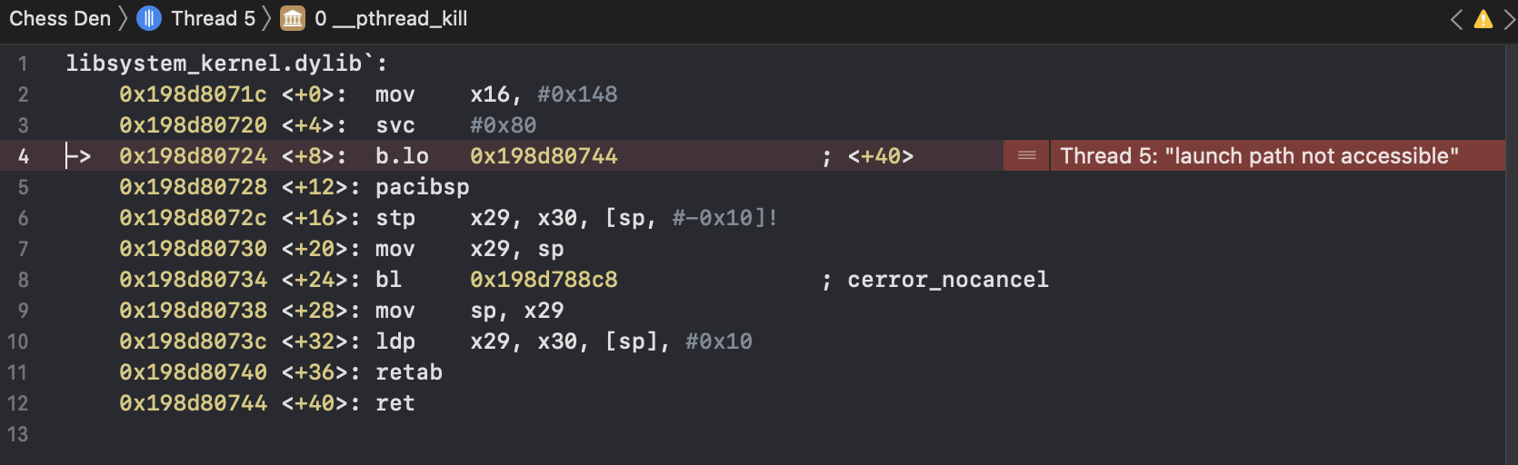 Thread: "launch path not accessibl… | Apple Developer Forums