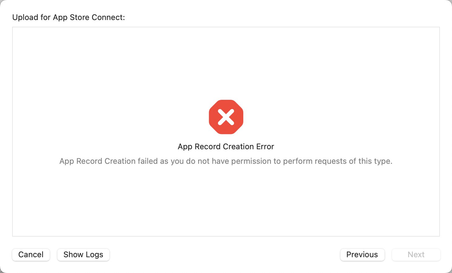 Upload for App Store Connect: App … | Apple Developer Forums