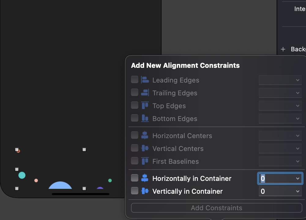 Alignment constraints are disabled… | Apple Developer Forums
