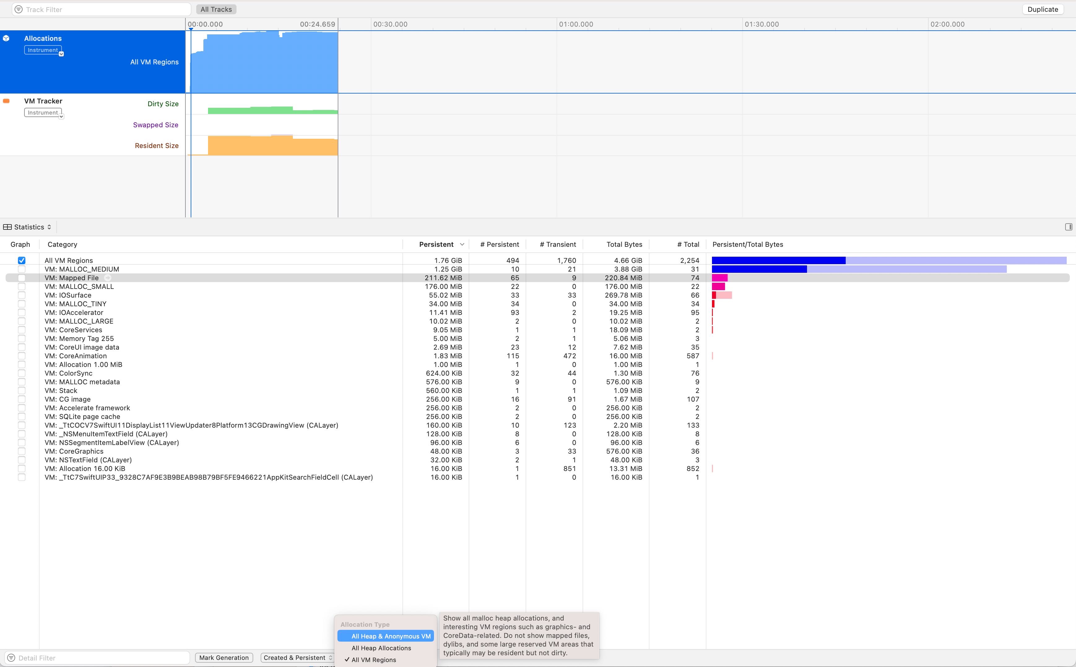 Memory-mapped files in Allocations… | Apple Developer Forums