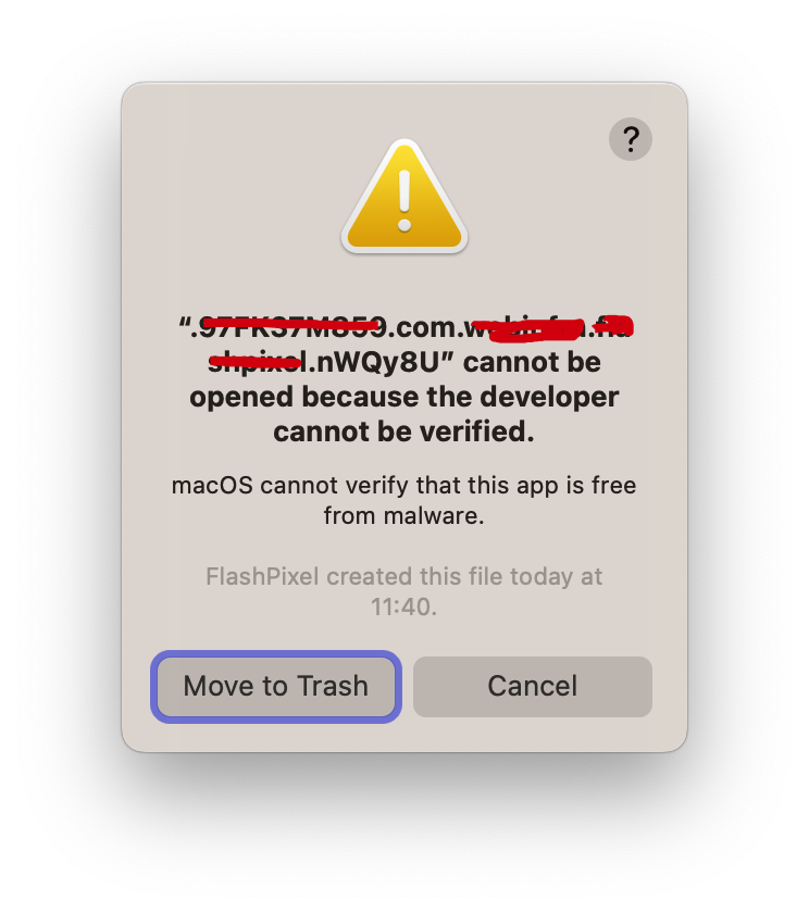 App cannot be opened because the d… | Apple Developer Forums