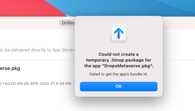 Could not create a temporary .itms… | Apple Developer Forums