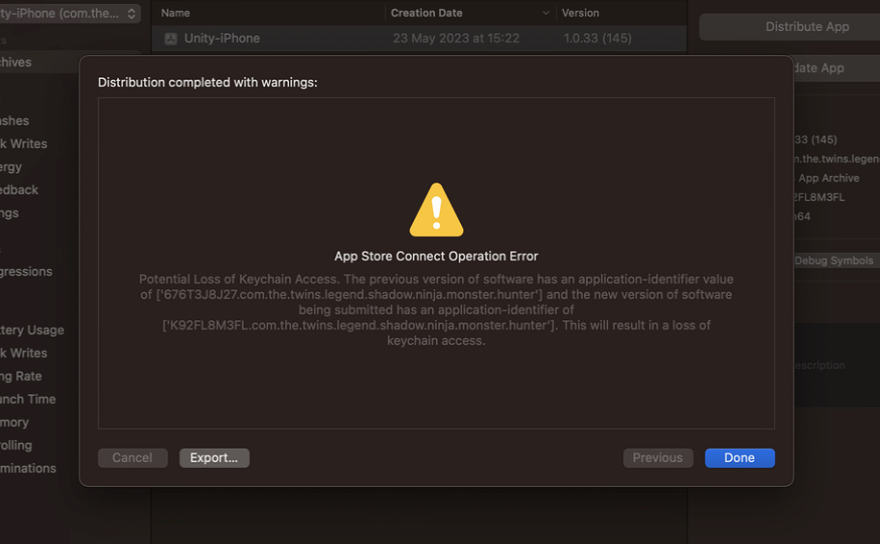 [Unity-Xcode]Need help uploading a… | Apple Developer Forums
