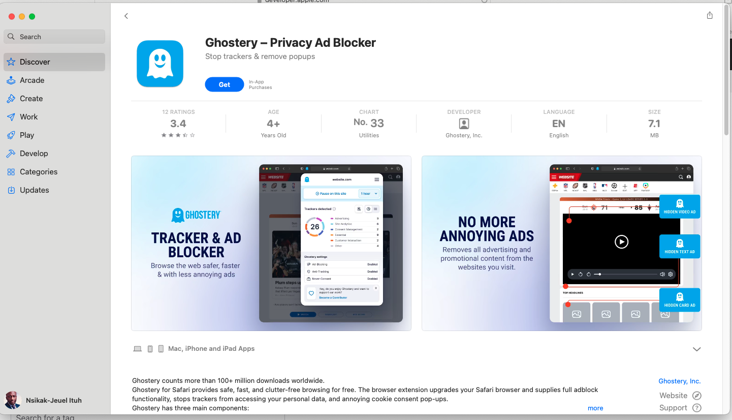 Ghostery – Privacy Ad Blocker - No… | Apple Developer Forums