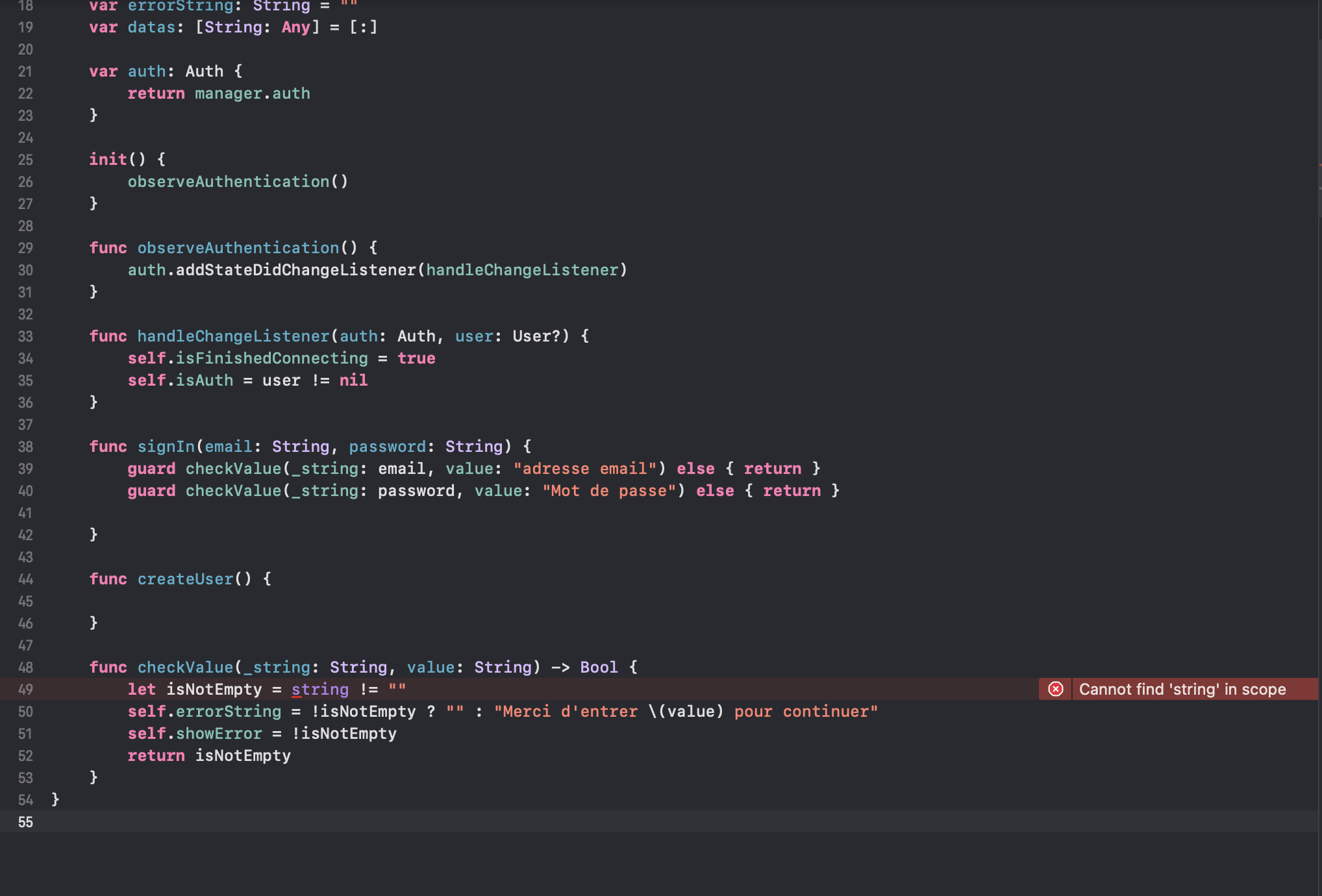 Error Cannot find « » in scope XCO… | Apple Developer Forums