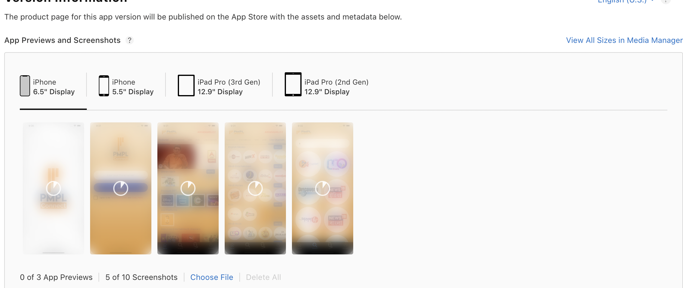 Appstore Screenshot upload error | Apple Developer Forums