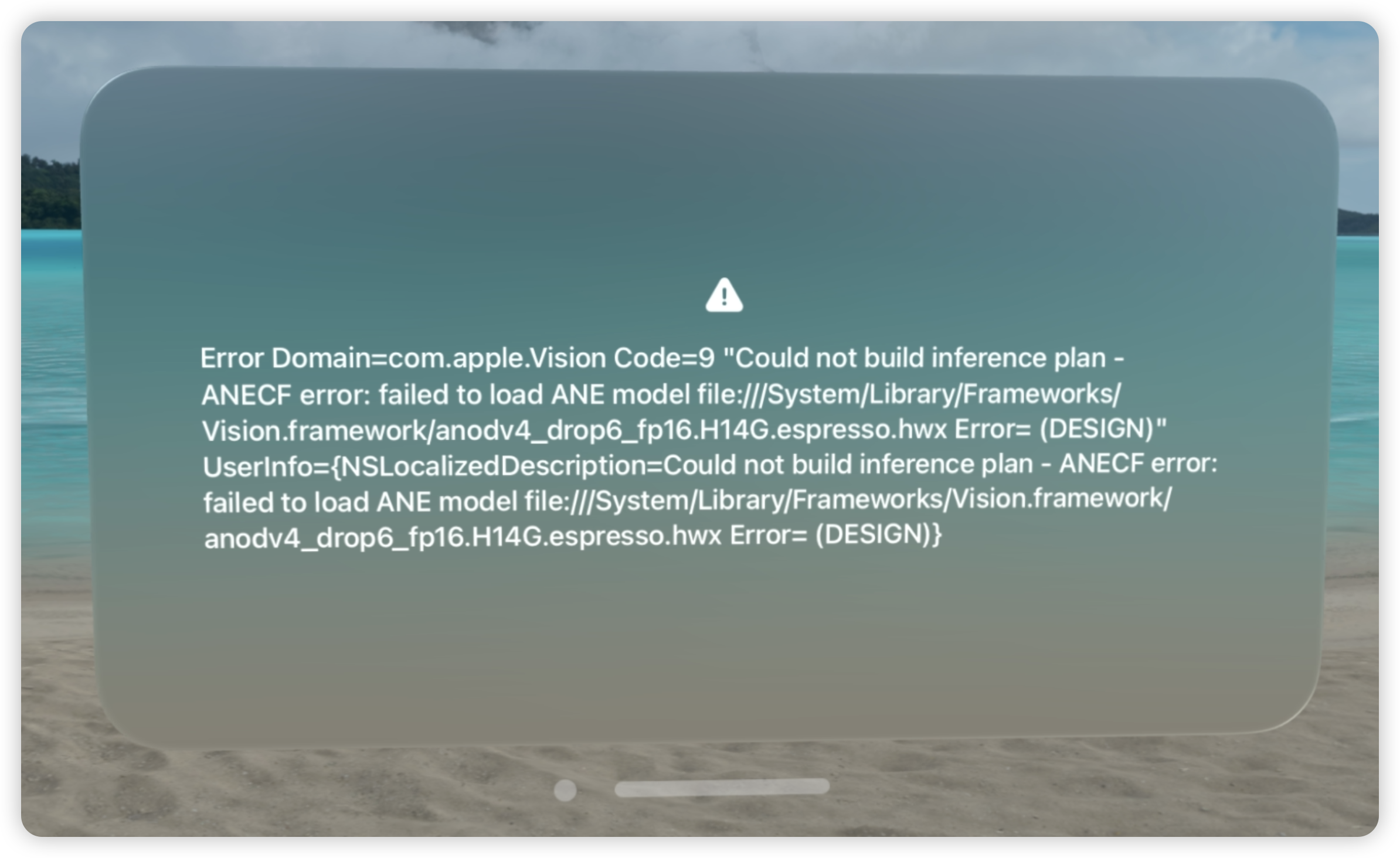 Vision framework not working on Ap… | Apple Developer Forums