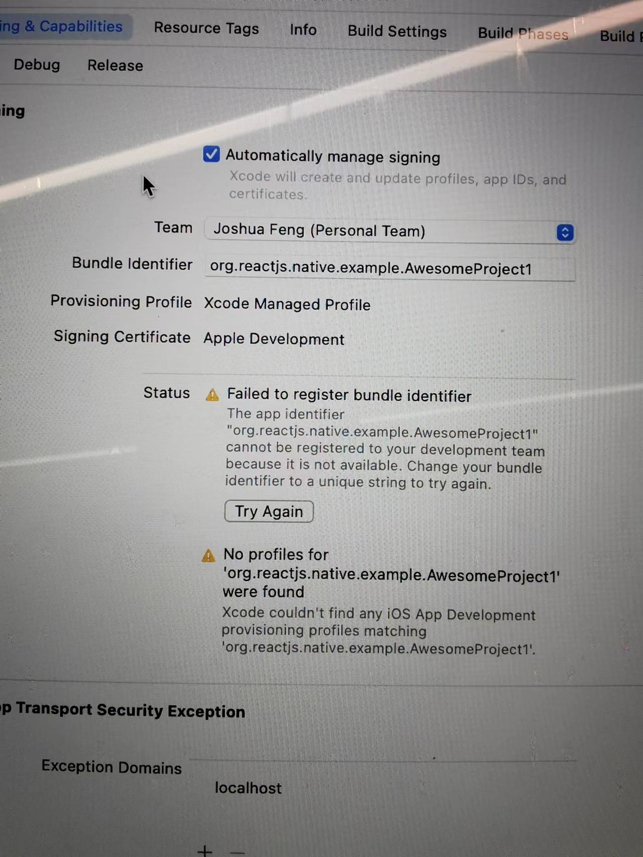 Xode: No profile, faile to registe… | Apple Developer Forums