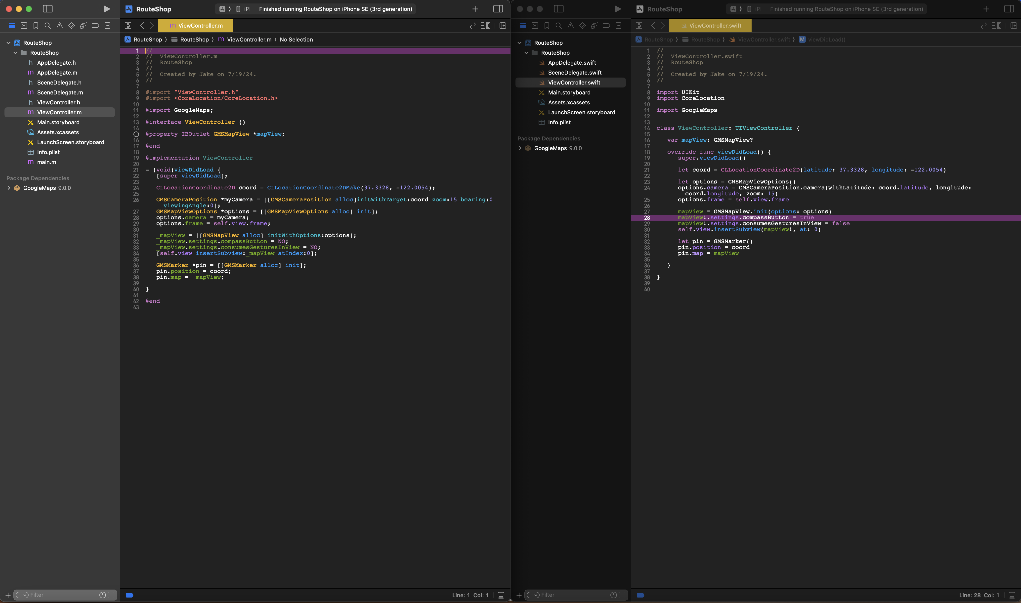 Xcode not recognizing GoogleMaps t… | Apple Developer Forums