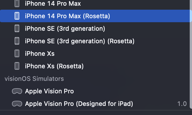 VisionOS Simulators Rosetta not f… | Apple Developer Forums