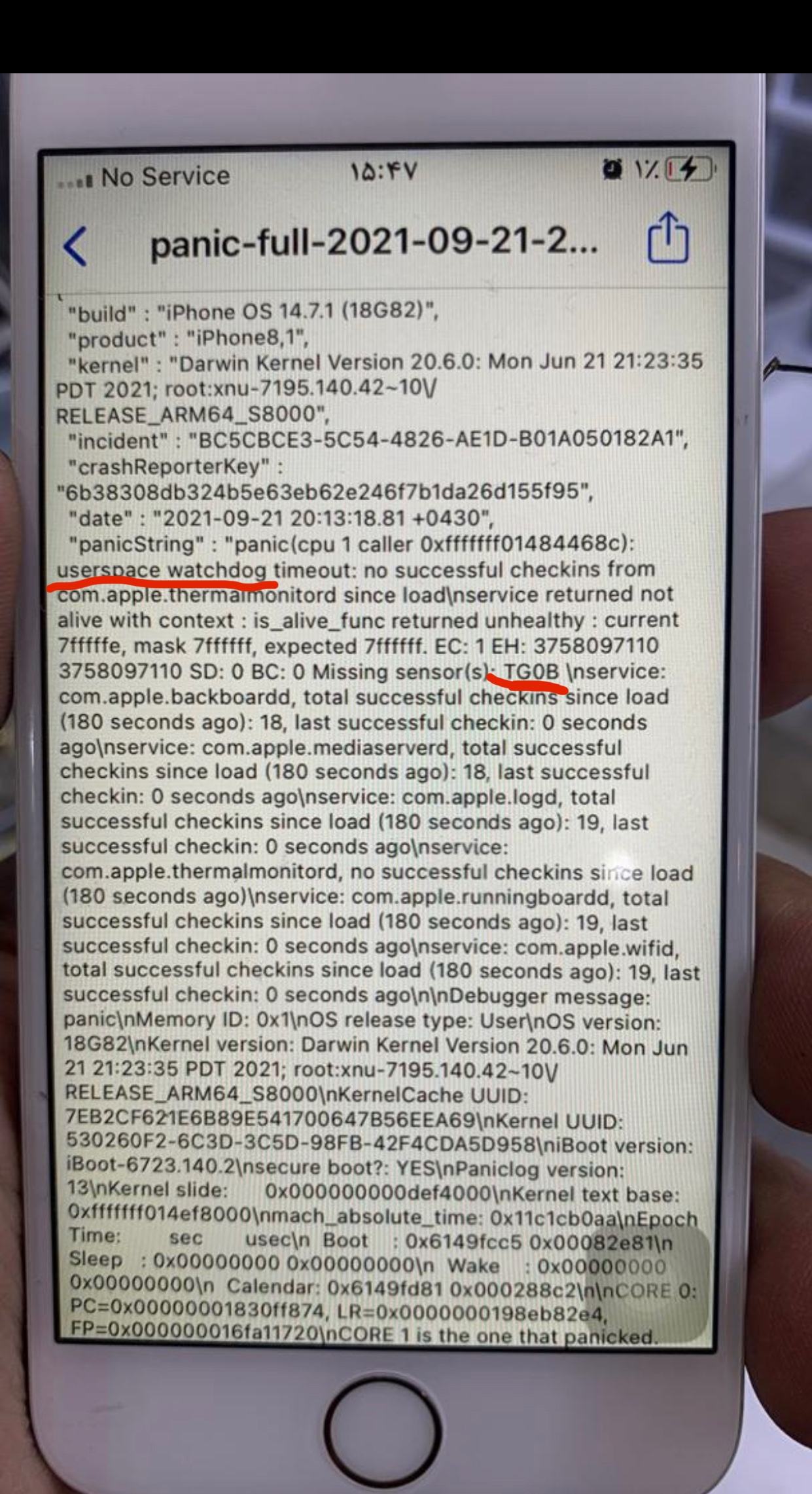 Panic full | Apple Developer Forums