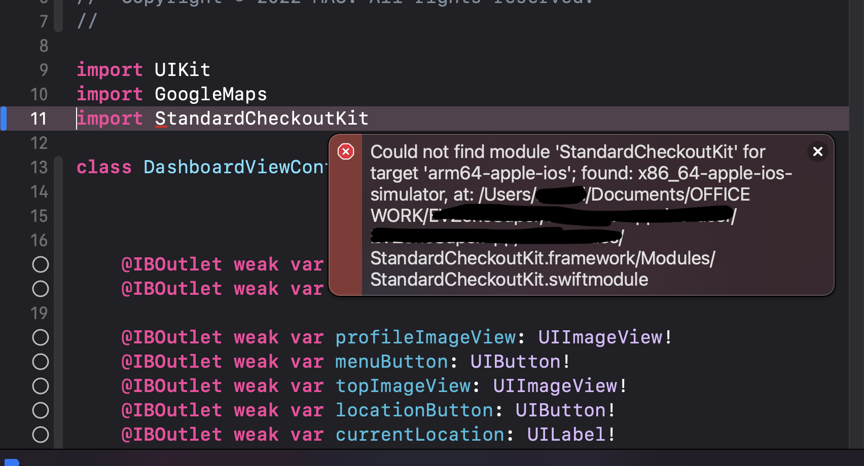 Could not find module ' for target… | Apple Developer Forums