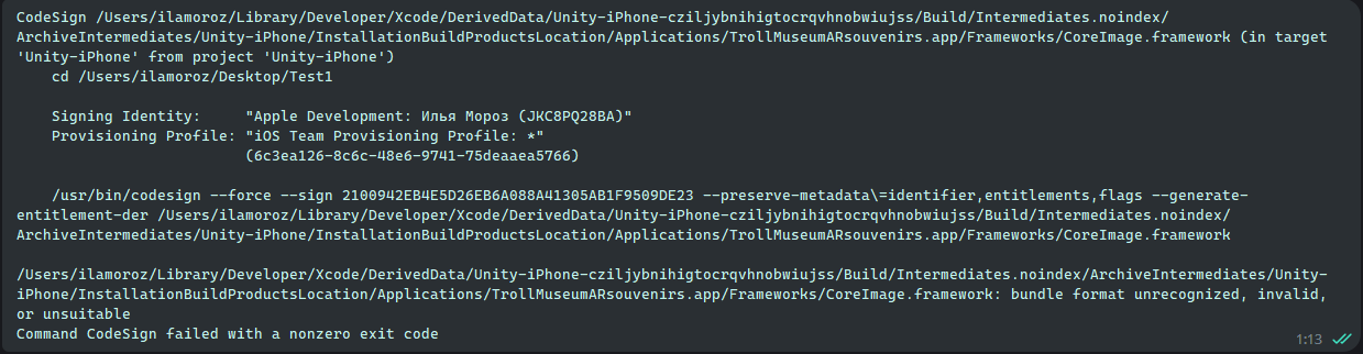 Xcode error: Command CodeSign fail… | Apple Developer Forums