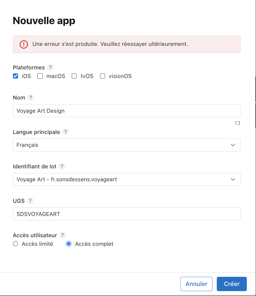 Adding App on AppStore connect doe… | Apple Developer Forums