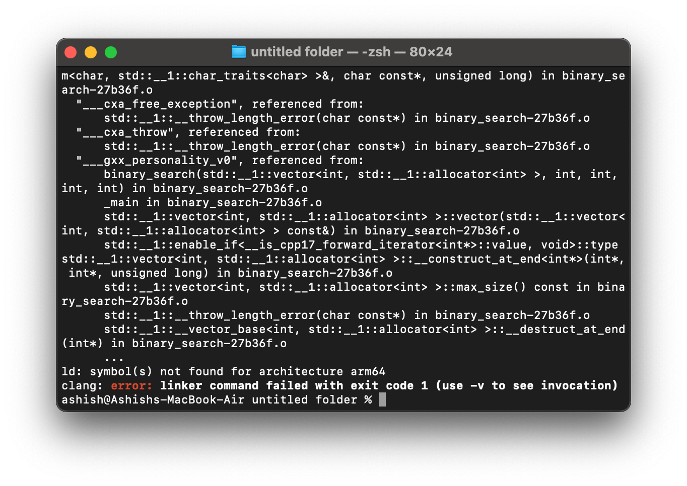 Error While Compiling In VS Code B Apple Developer Forums